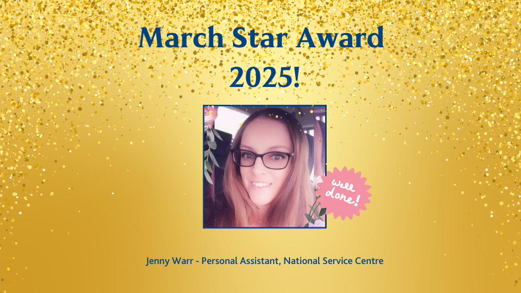 Well Done Jenny - March Star of the Year 2025! - TH March